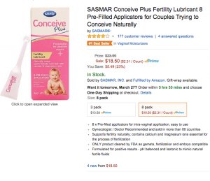 Conceive Plus is ranked #1 Vaginal Moisturizer on Amazon.com|Conceive Plus is ranked #1 Vaginal ...